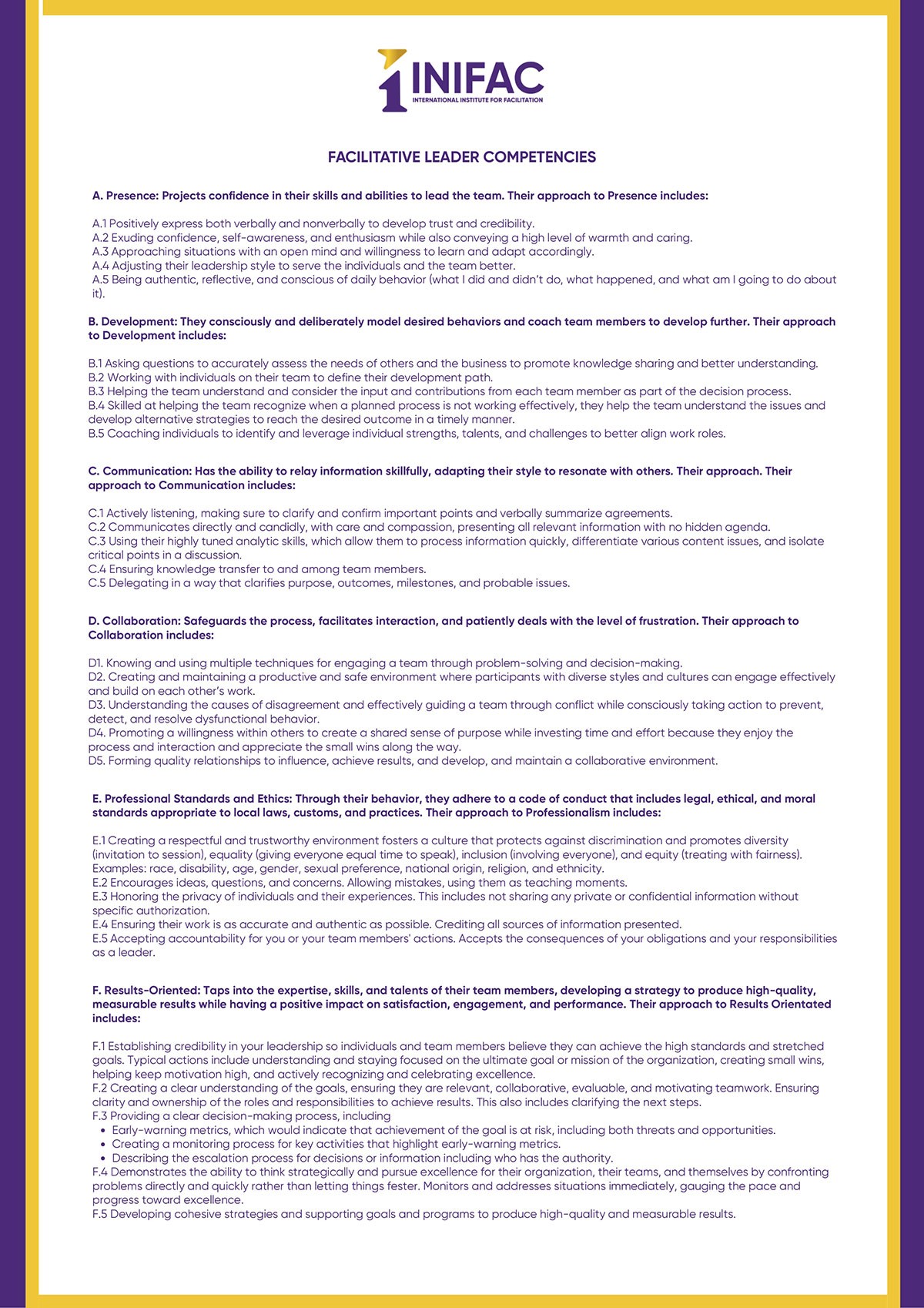 Facilitation Competencies - INIFAC